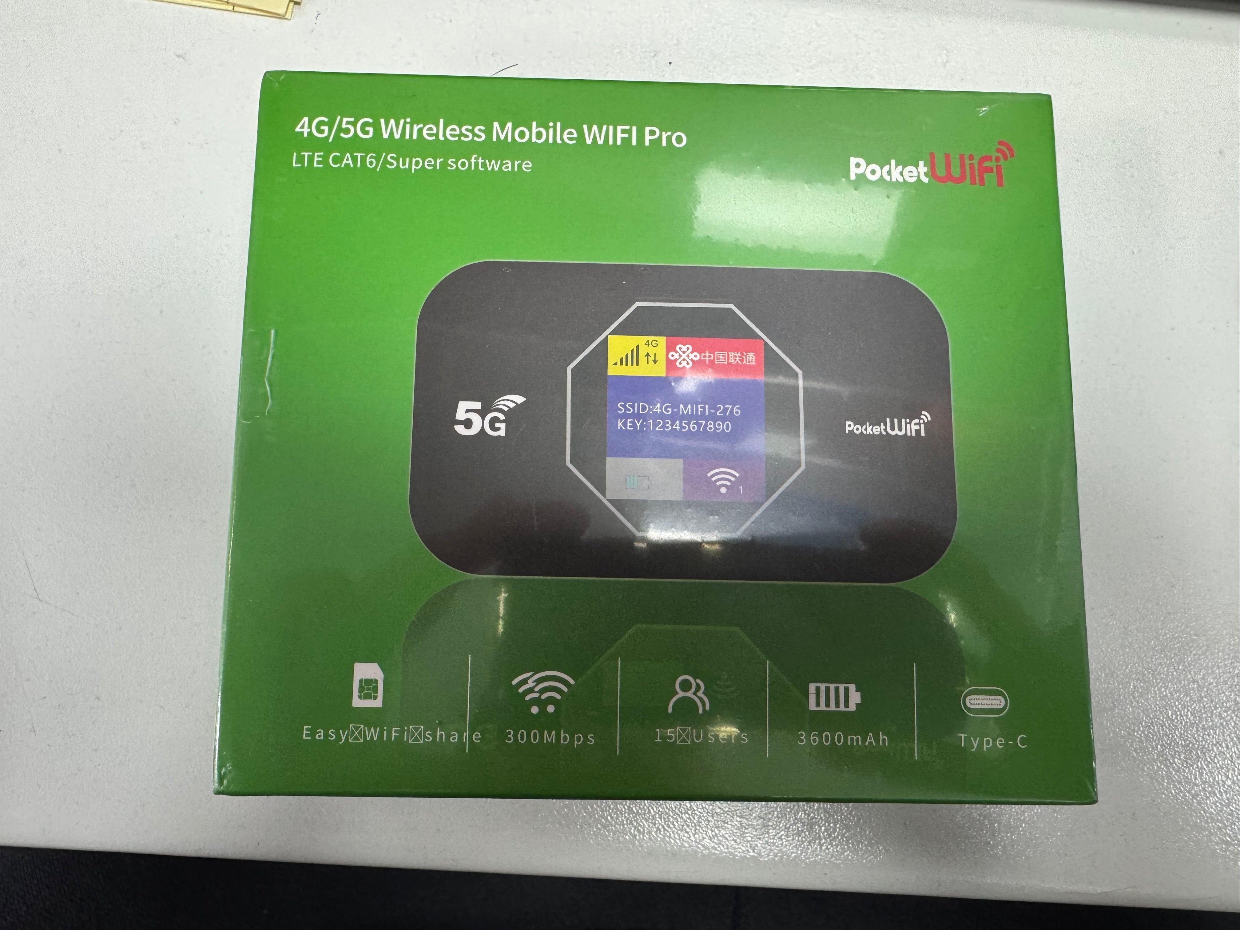 5G Wireless Mobile WIFI 4G LTE Router 300Mbps Pocket Modem Mobile Wifi